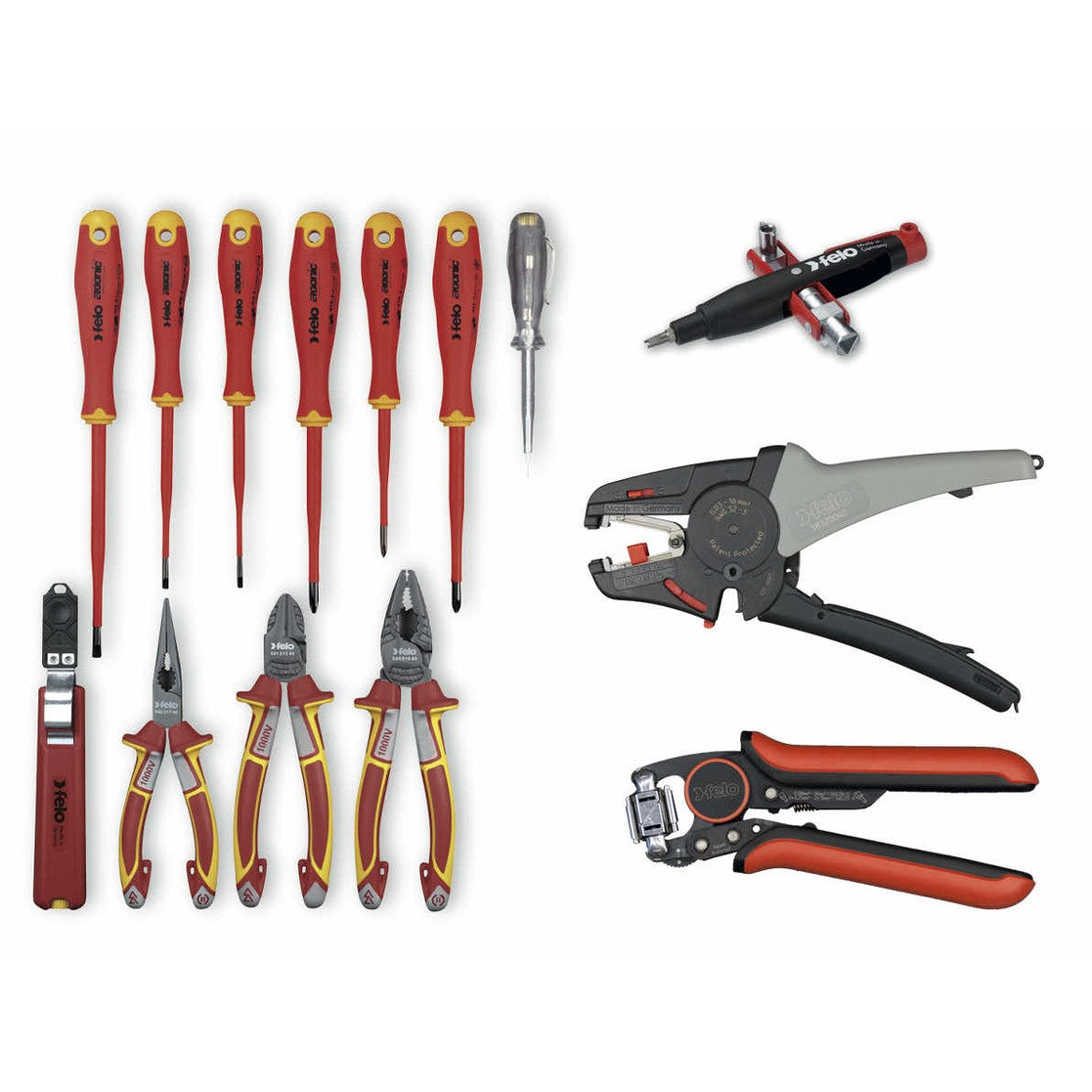 Felo 41387818 VDE Insulated Ergonic E-Slim Tool Set in XL-Boxx, 78 Pie ...
