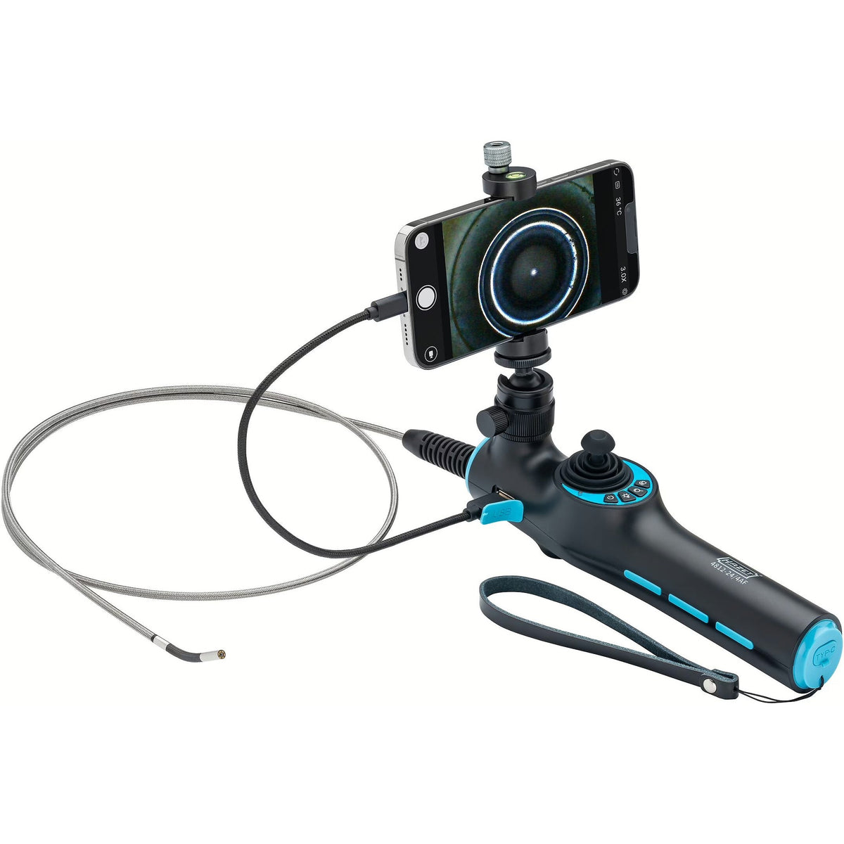 Hazet 4812-24/4AF - HD Video Borescope Set With 360° Swivelling Probe ...