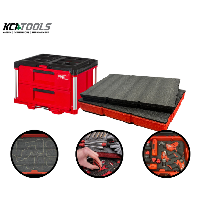 Milwaukee Packout Drawer Kaizen Inserts | Milwaukee Packout Foam ...