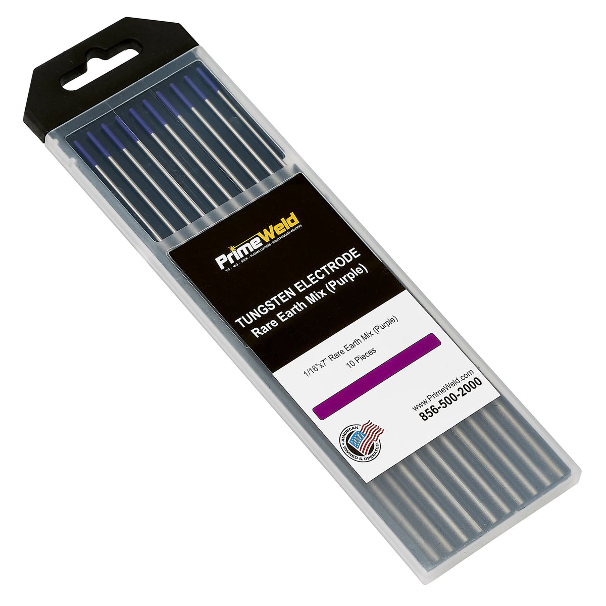 PrimeWeld Rare Earth Tungsten Electrode (Purple, EWG) TIG Welding Elec ...